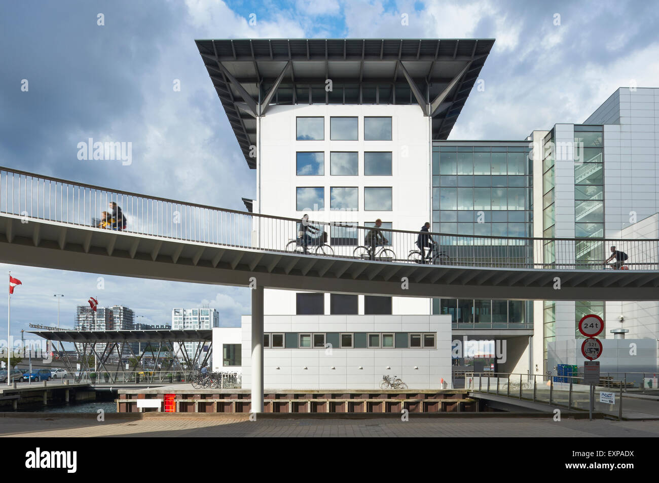 Cykelslangen or Cycle Snake, elevated Cycle Path in Copenhagen, Denmark ...