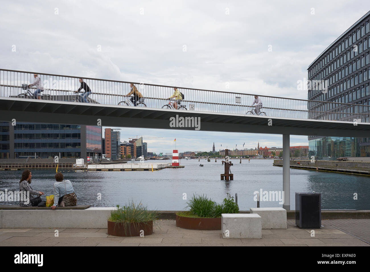 Cykelslangen or Cycle Snake, elevated Cycle Path in Copenhagen, Denmark ...