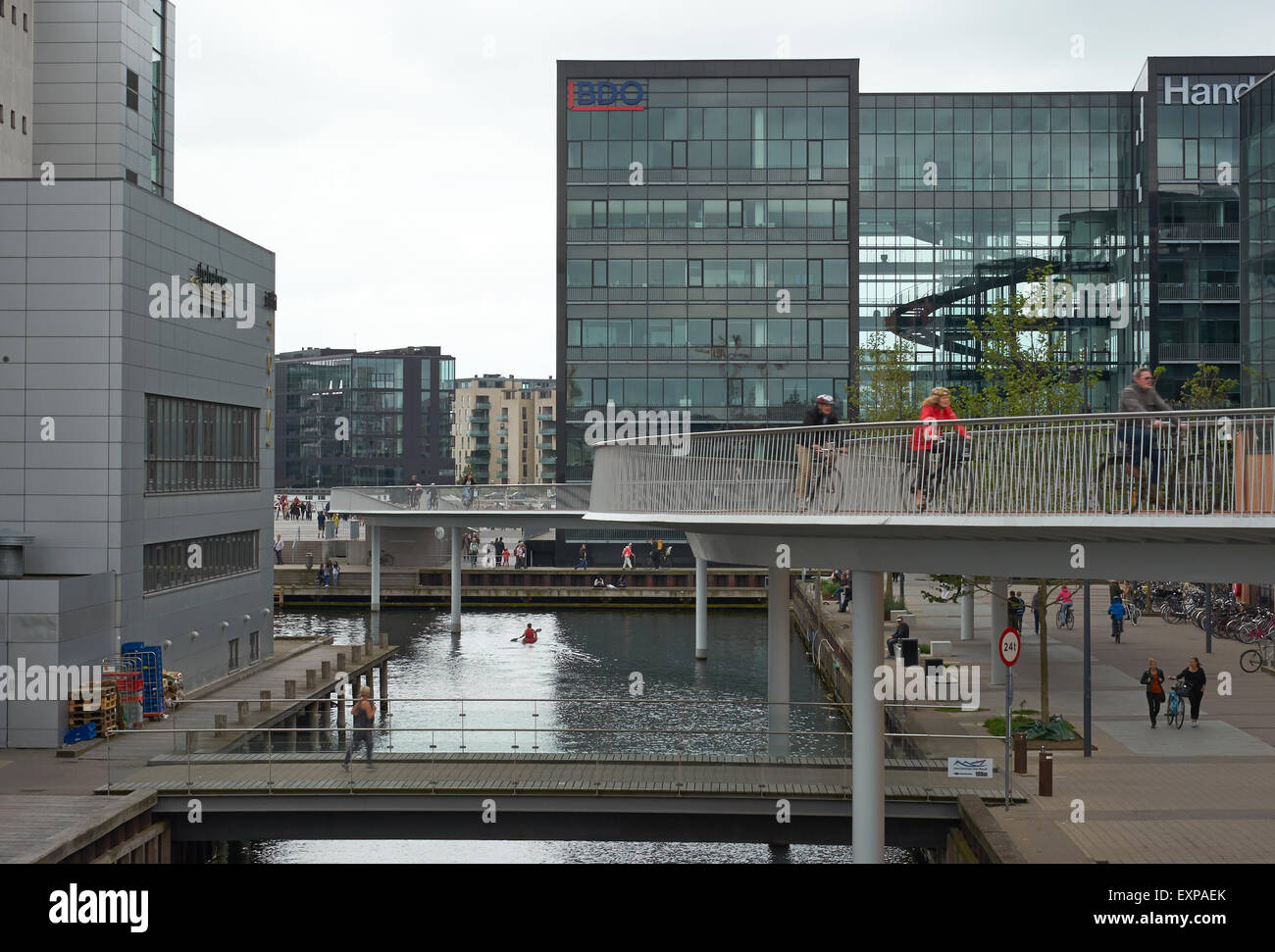 Cykelslangen or Cycle Snake, elevated Cycle Path in Copenhagen, Denmark ...