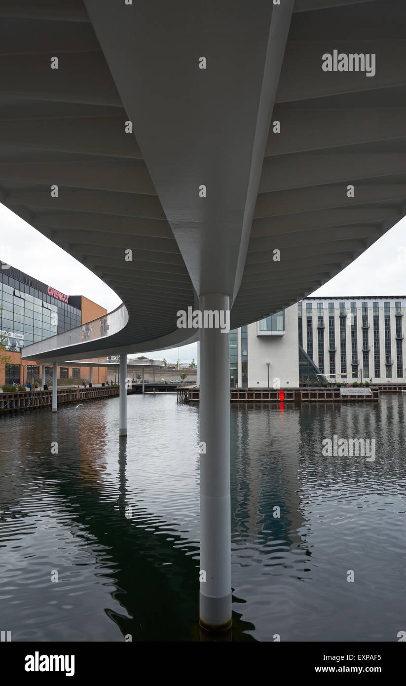 Detail of Cykelslangen or Cycle Snake, elevated Cycle Path in ...