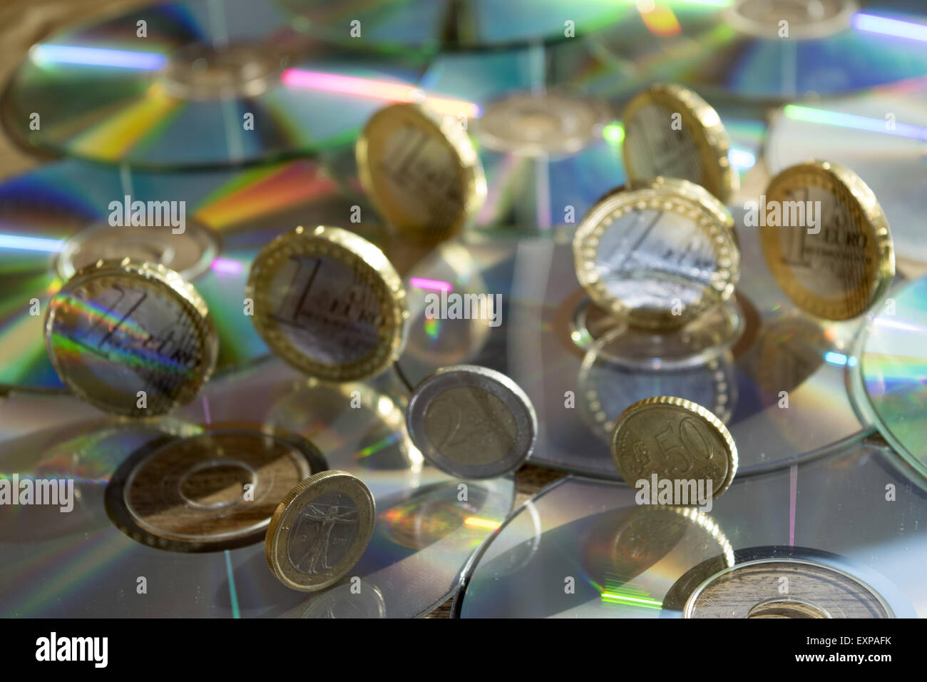 concept of monetary planning and business with the display of money ...