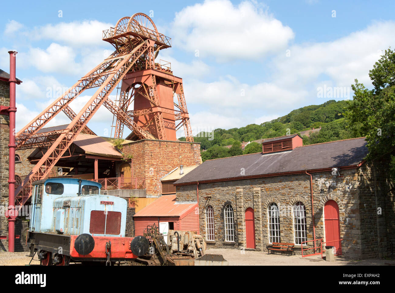 Pit coal mine mining pit head rhondda heritage park hi-res stock ...