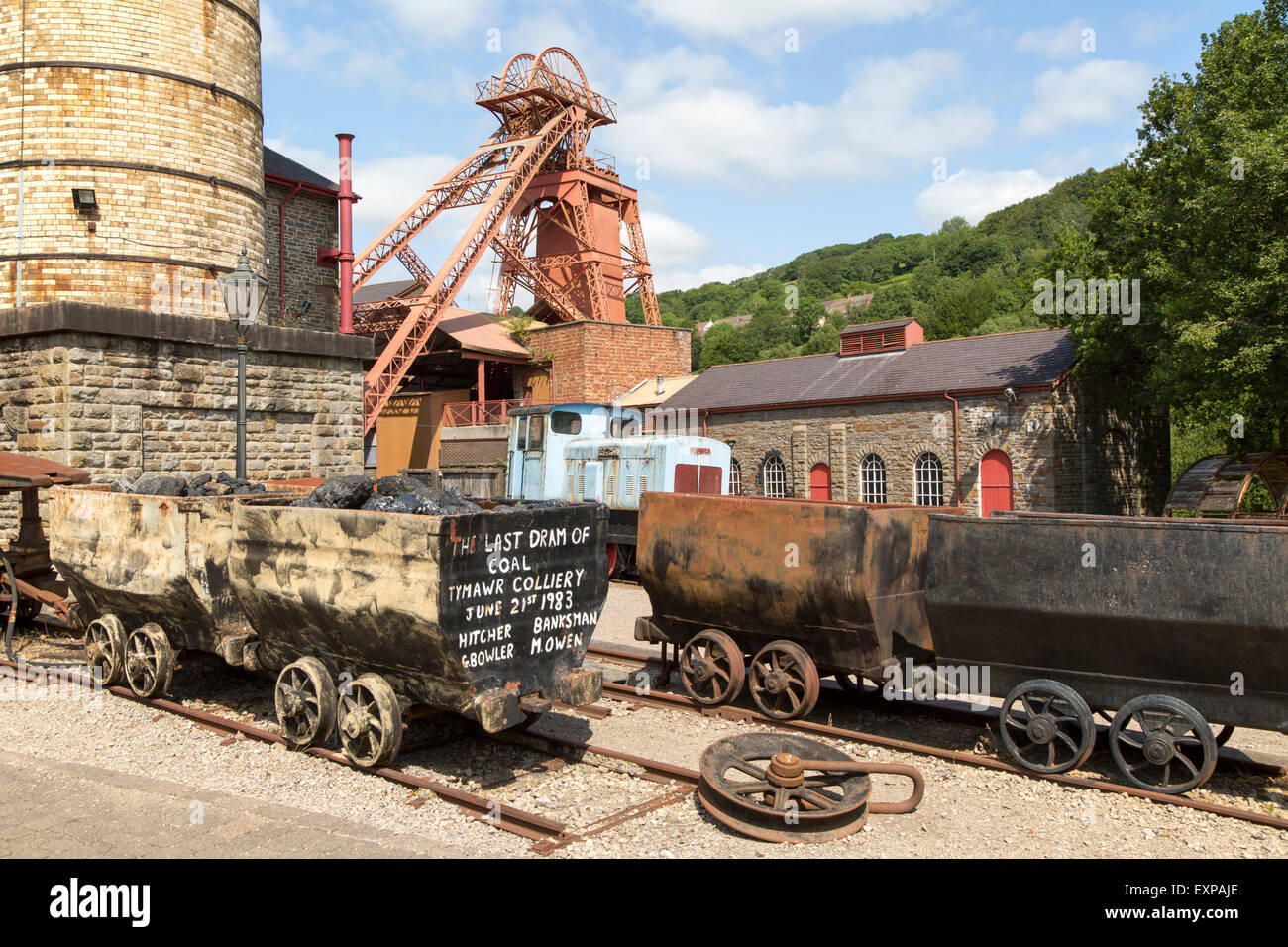 Pit coal mine mining pit head rhondda heritage park hi-res stock ...
