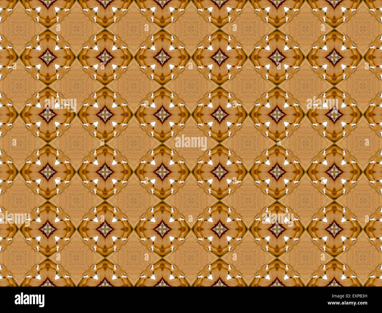 Brown Ethnic pattern. Abstract kaleidoscope fabric design Stock Photo ...