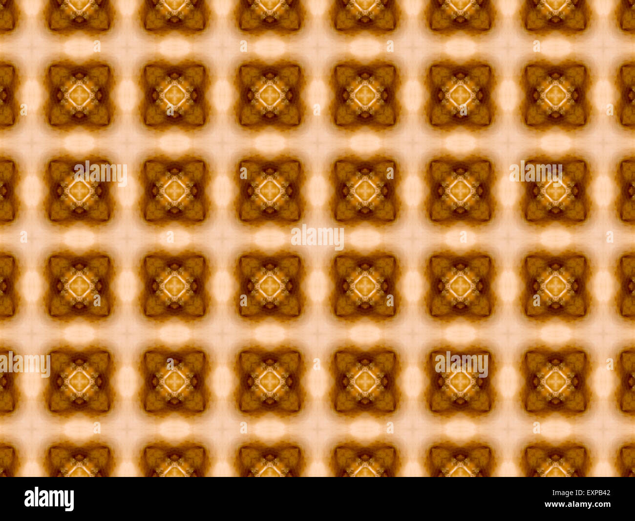Brown Ethnic pattern. Abstract kaleidoscope fabric design Stock Photo ...