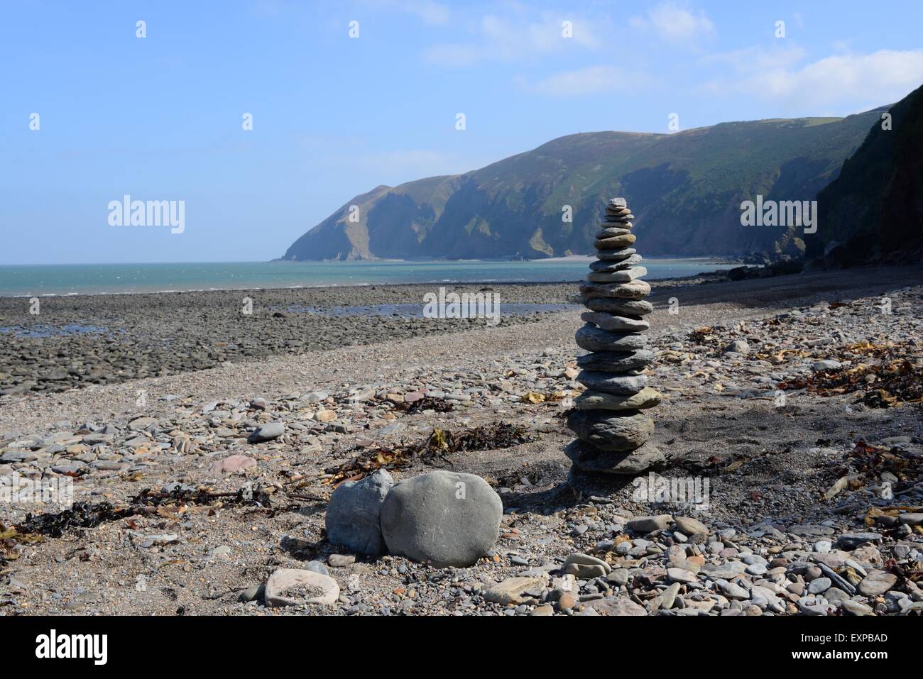 Stack of pebbles on a beach Stock Photo - Alamy