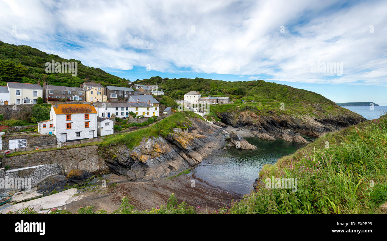 The picturesque fishing village of Portloe on the Roseland Peninsula on ...
