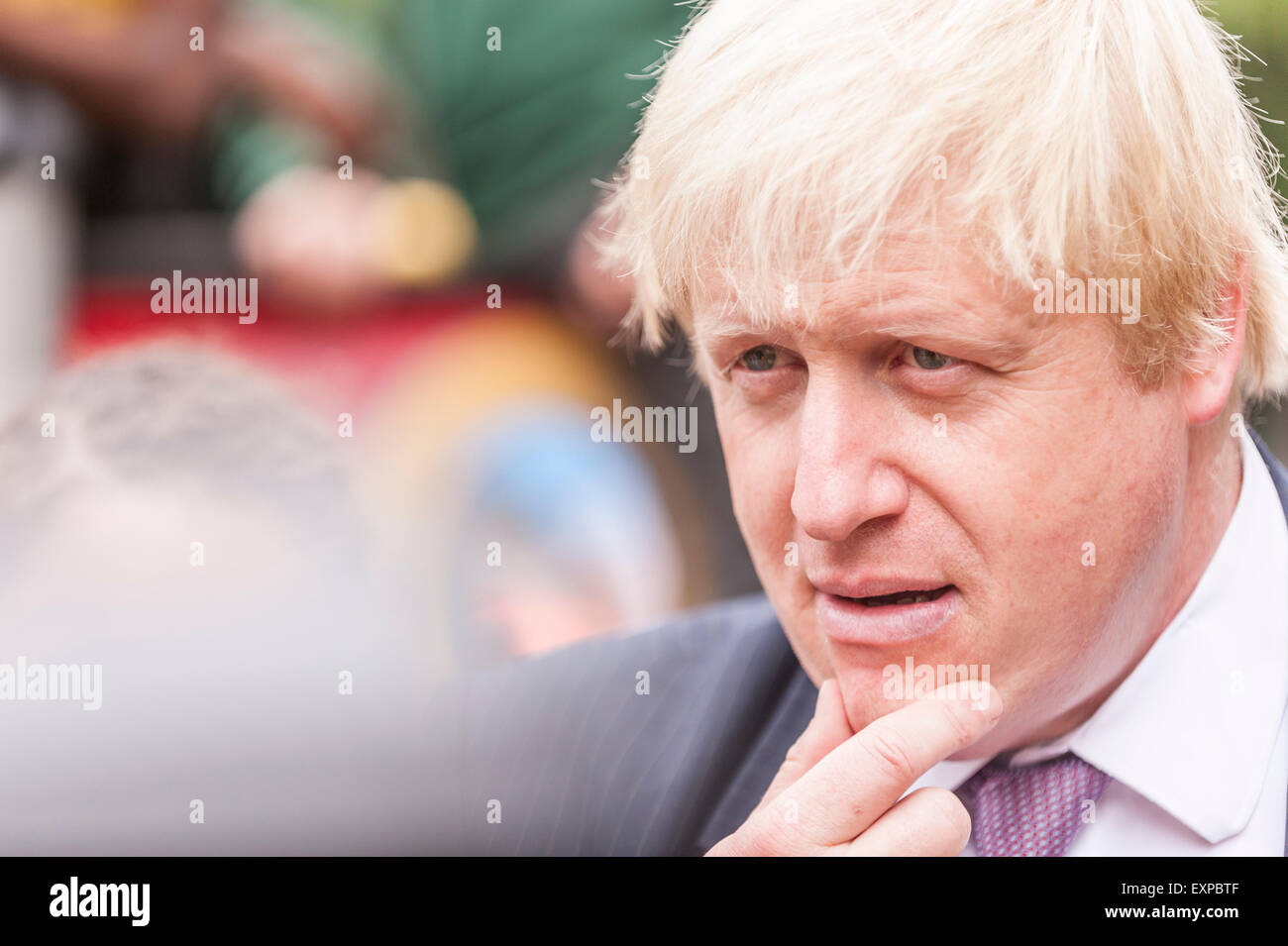 London, UK. 16 July 2015. The Mayor of London, Boris Johnson, visits ...