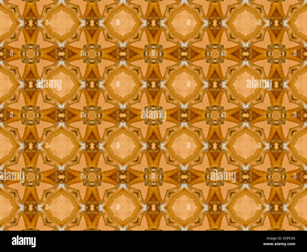 Brown Ethnic pattern. Abstract kaleidoscope fabric design Stock Photo ...
