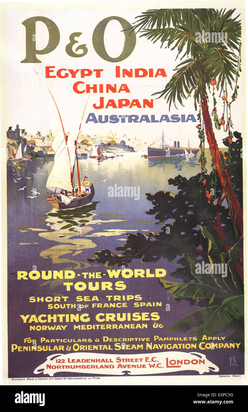 1910s UK P & O Magazine Advert Stock Photo - Alamy