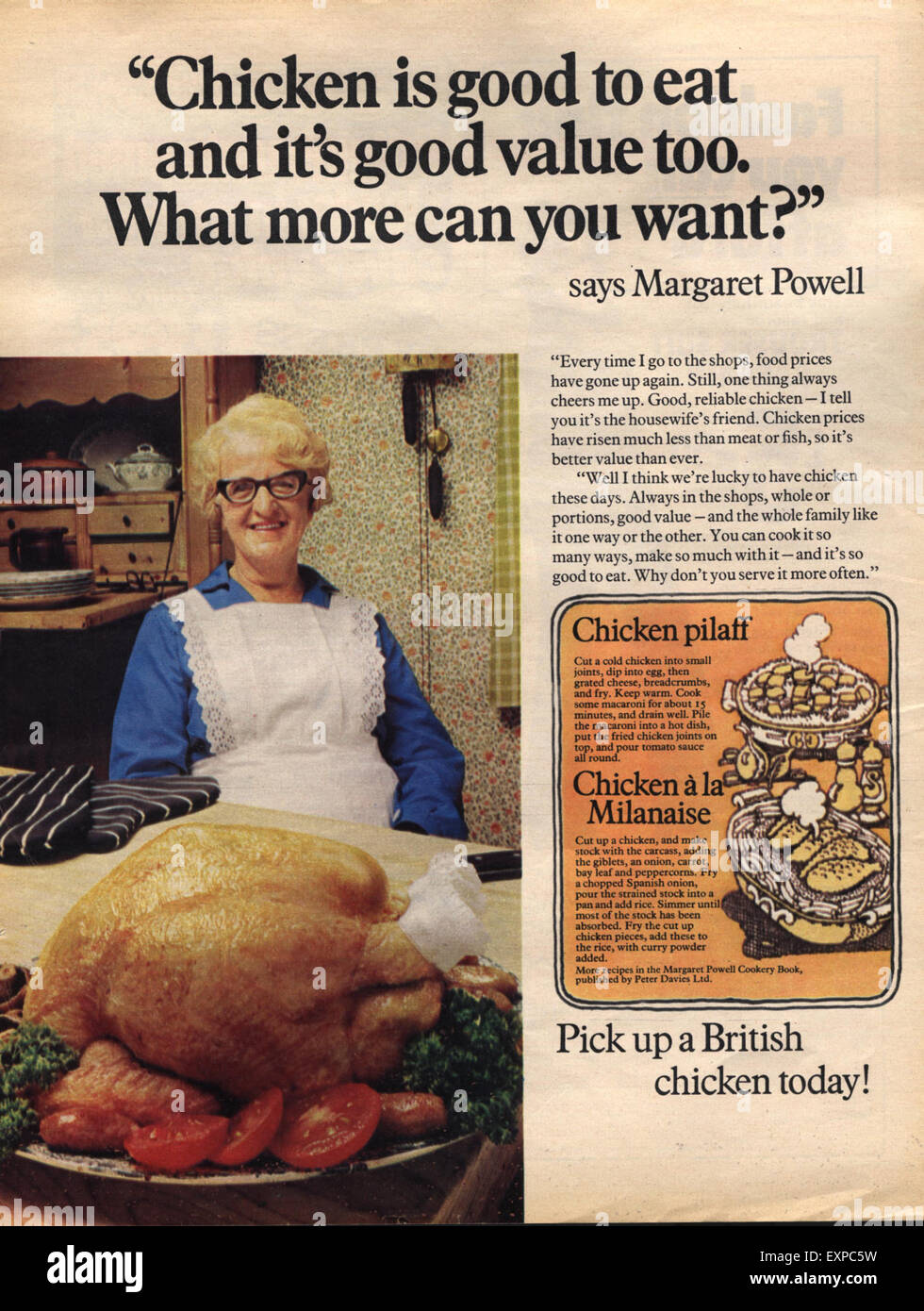 1960s UK Chickens Magazine Advert Stock Photo - Alamy