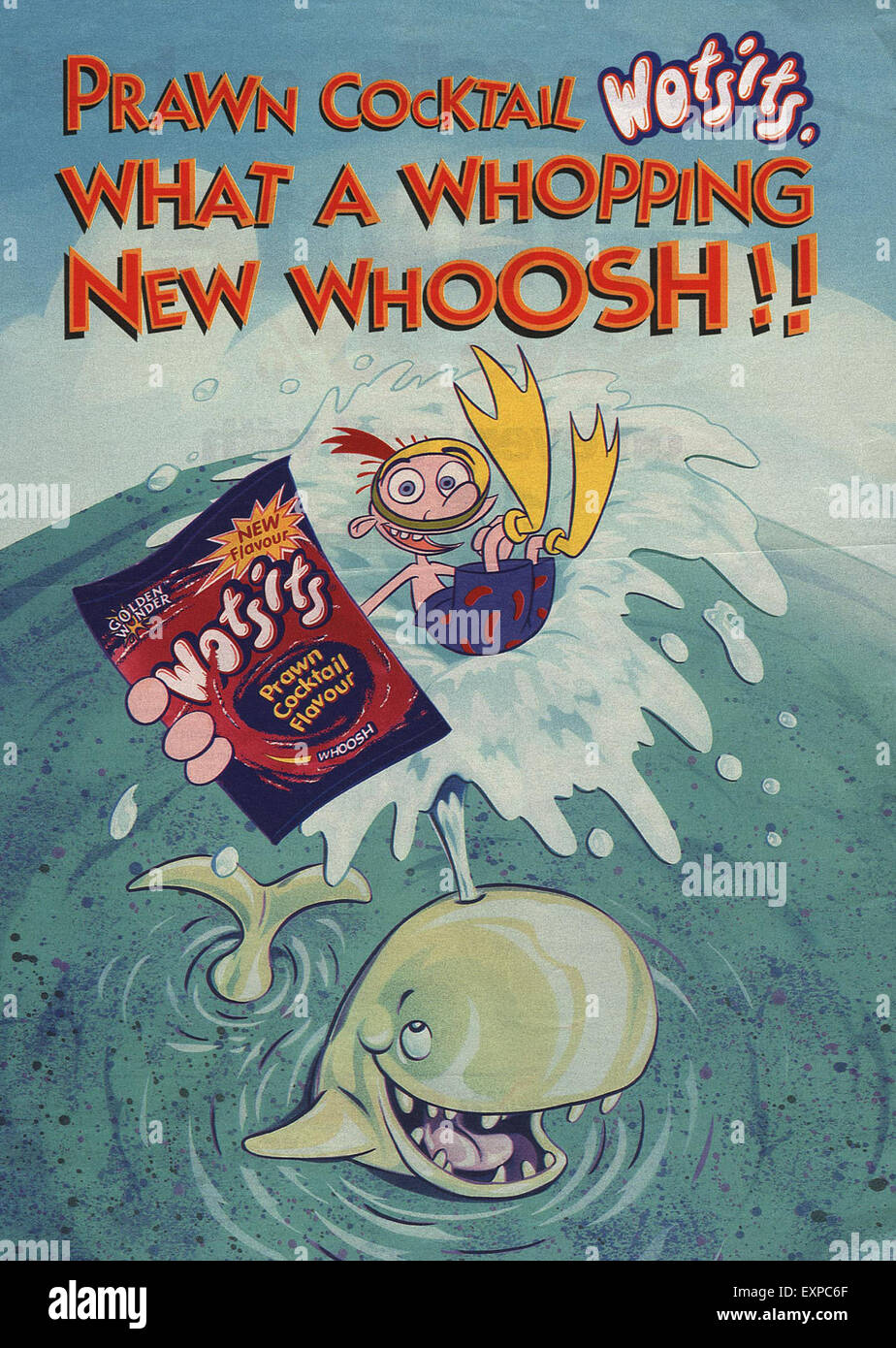 1990s UK Wotsits Magazine Advert Stock Photo - Alamy