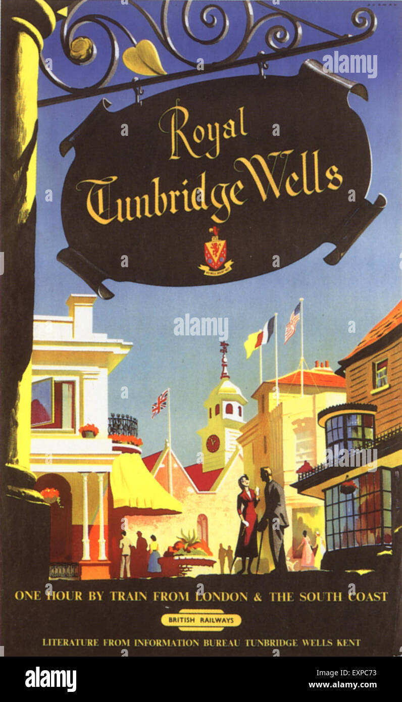 1940s UK British Rail Holidays Railways Trains Poster Stock Photo - Alamy