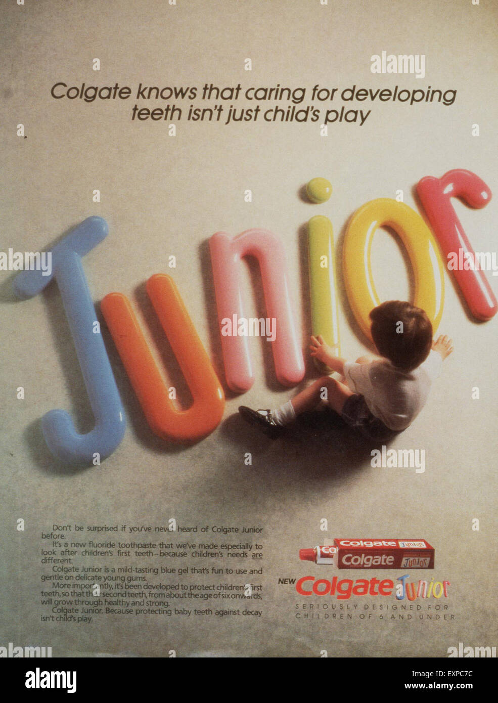 2000s UK Colgate's Magazine Advert Stock Photo - Alamy