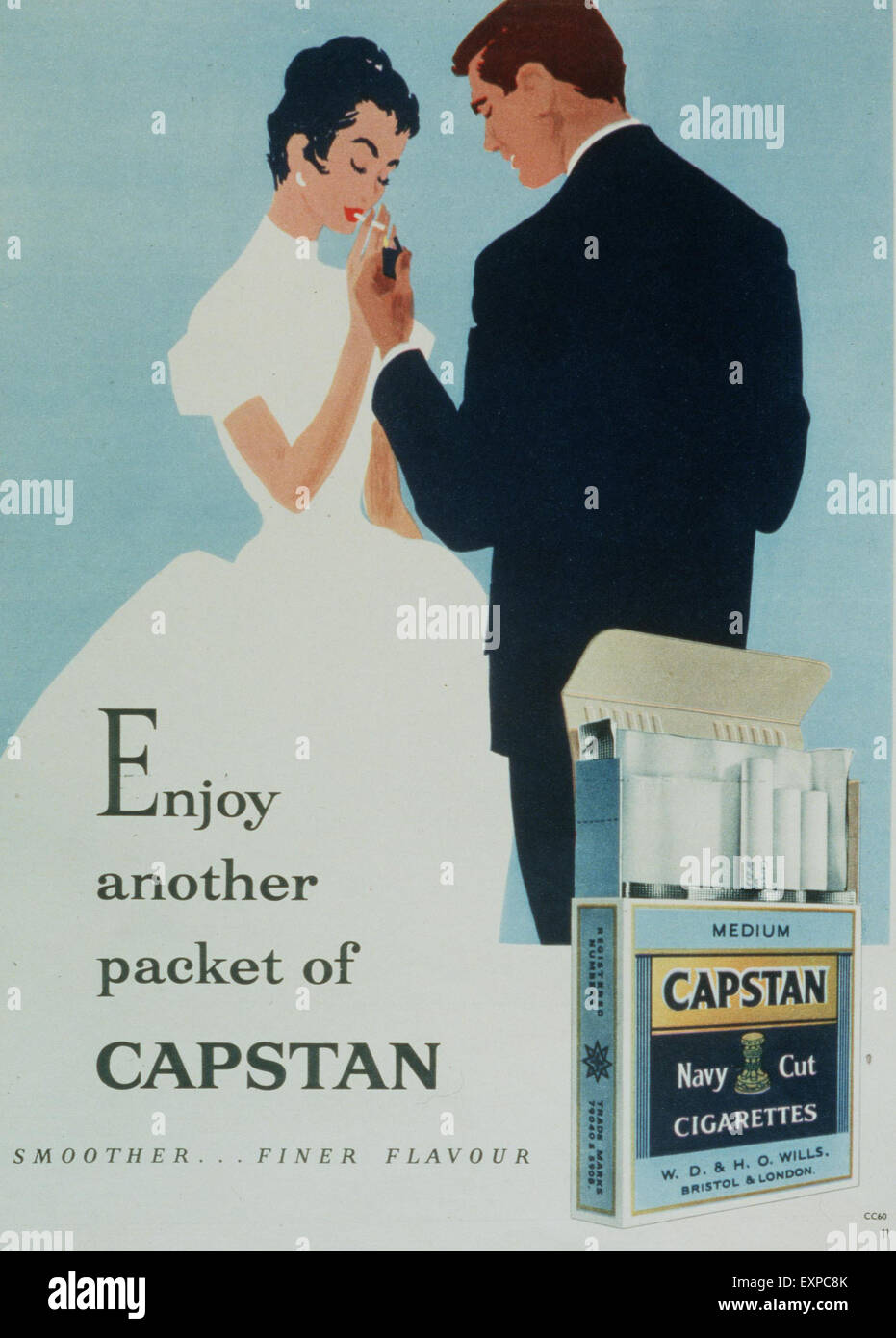 1950s UK Wills Capstan Magazine Advert Stock Photo - Alamy