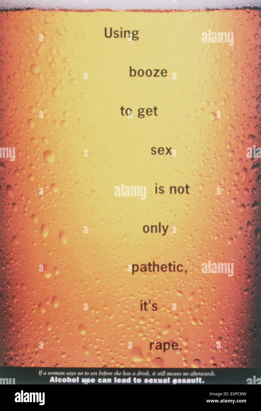 1990s USA Anti-Alcohol Magazine Advert Stock Photo - Alamy