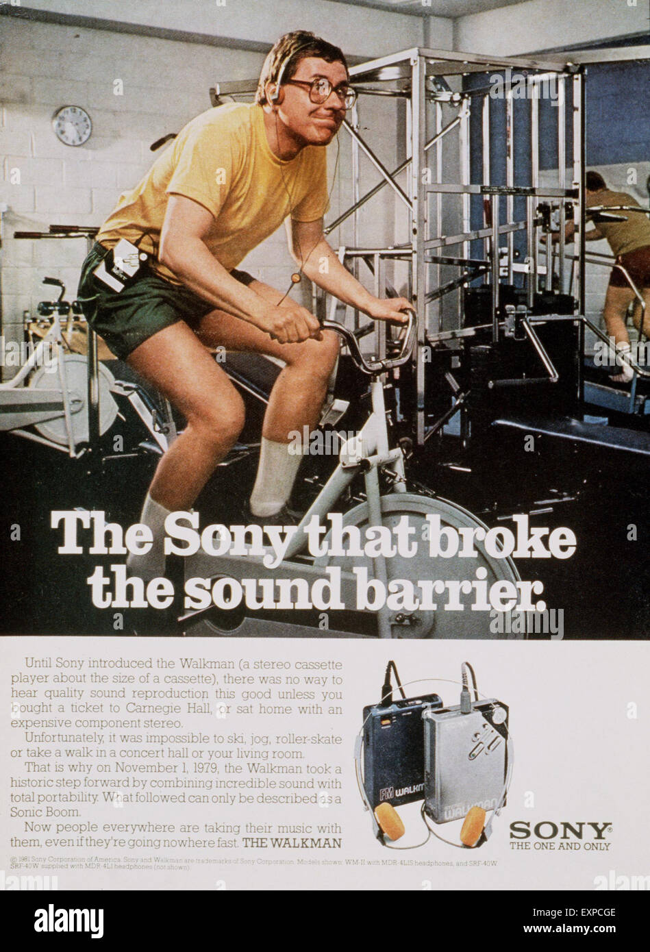 1980s USA Sony Magazine Advert Stock Photo - Alamy