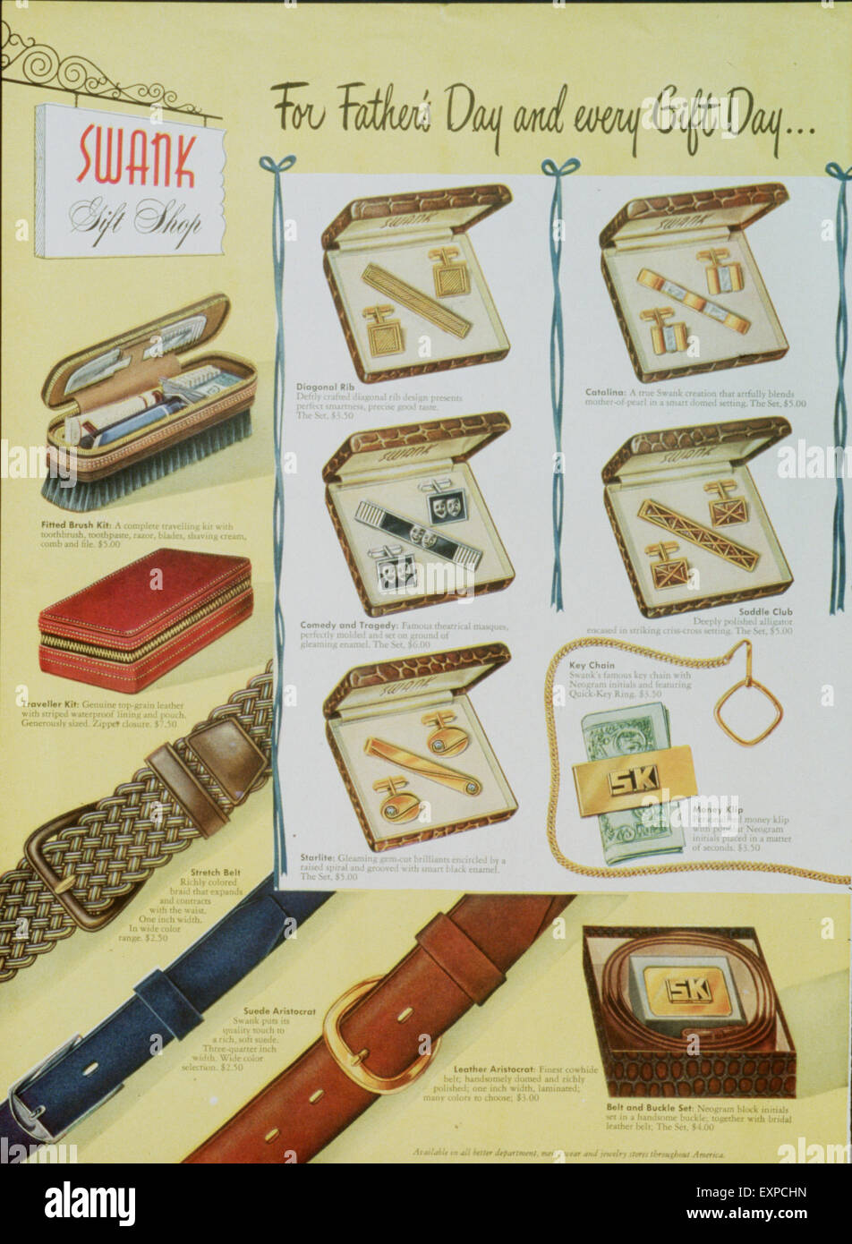 1950s Usa Swank Magazine Advert High Resolution Stock Photography and ...