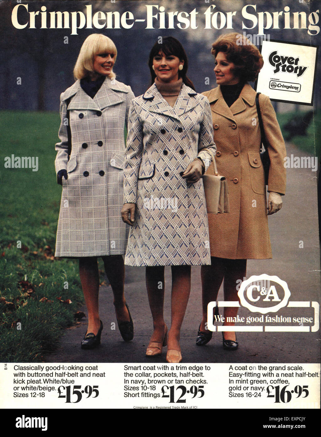 1970s UK C&A Magazine Advert Stock Photo - Alamy