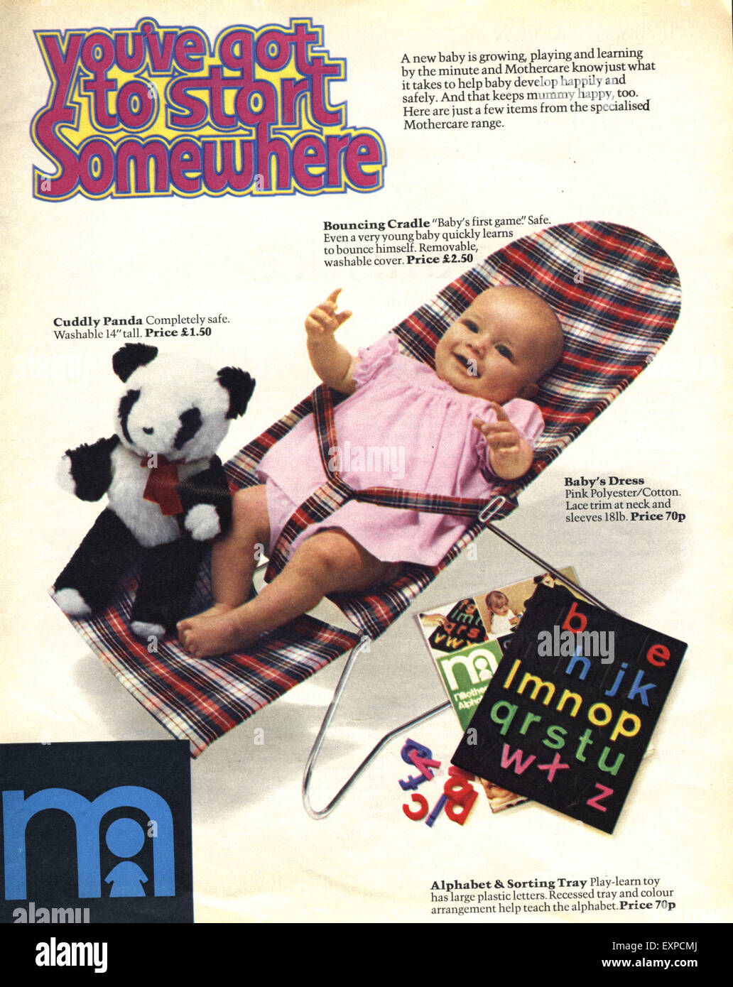 1970s UK Mothercare Magazine Advert Stock Photo - Alamy