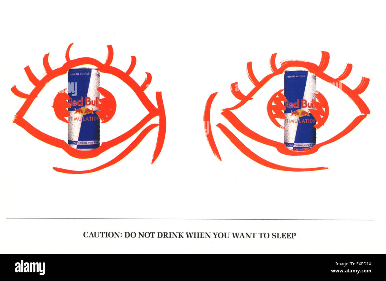 1990s UK Red Bull Magazine Advert Stock Photo - Alamy