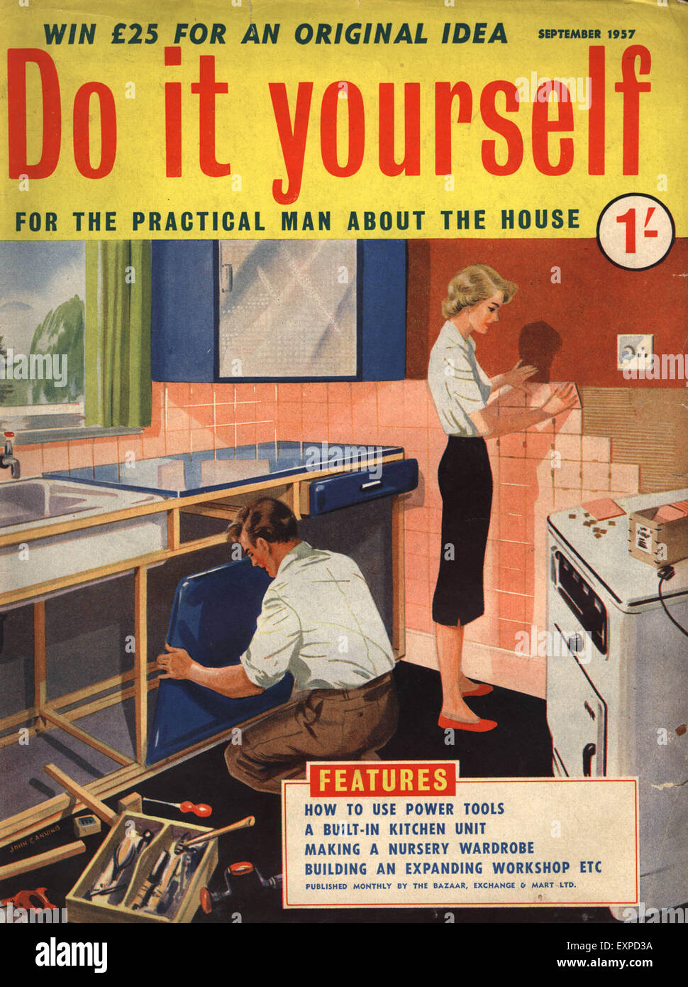 1950s UK Do It Yourself Magazine Cover Stock Photo - Alamy