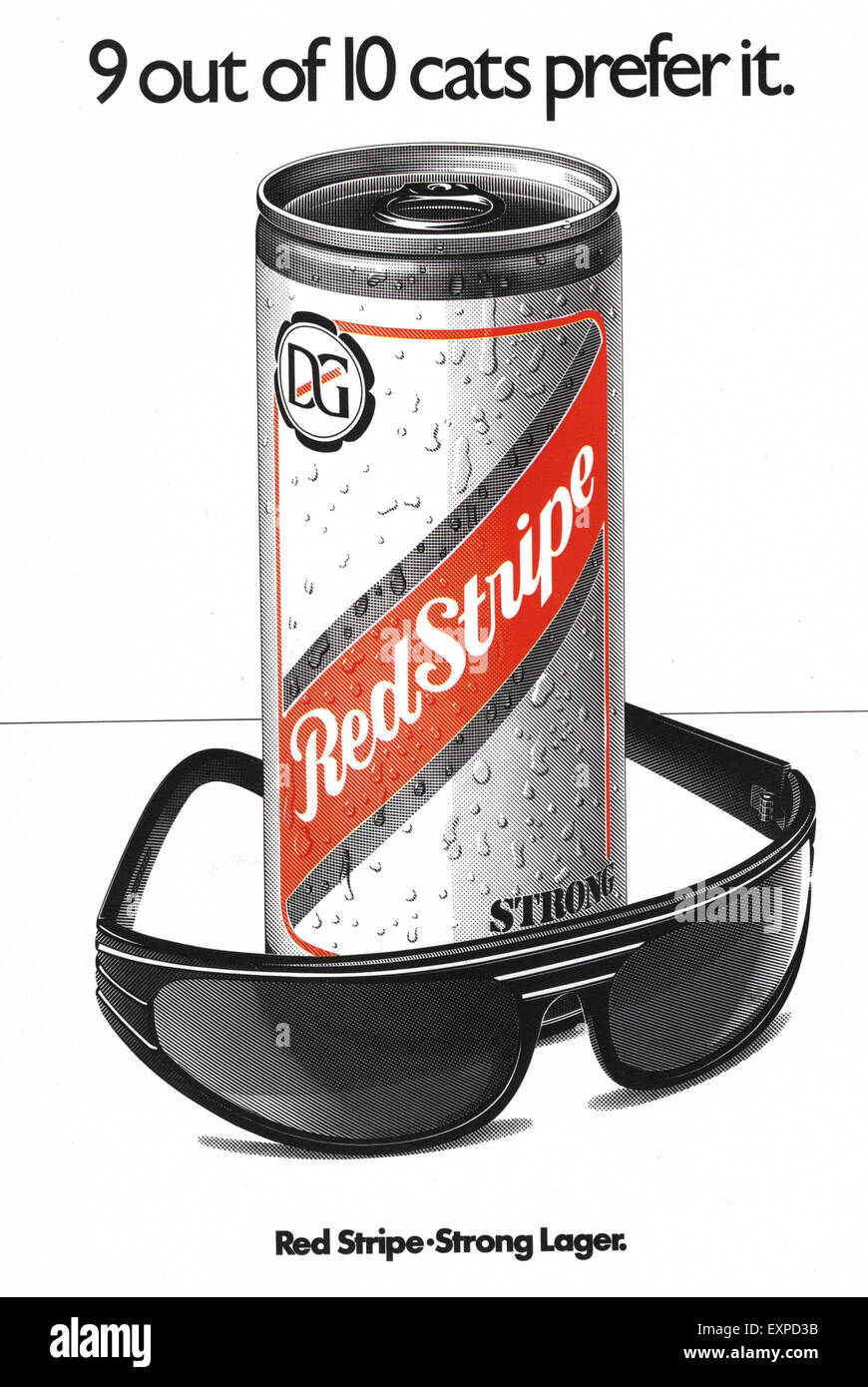 1990s UK Red Stripe Magazine Advert Stock Photo - Alamy