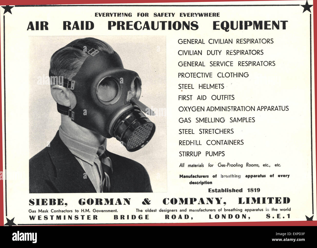 1940s UK Siebe Gorman and Company Magazine Advert Stock Photo - Alamy