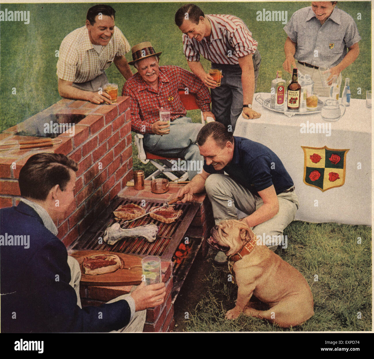 1950s USA Four Roses Magazine Advert Stock Photo - Alamy