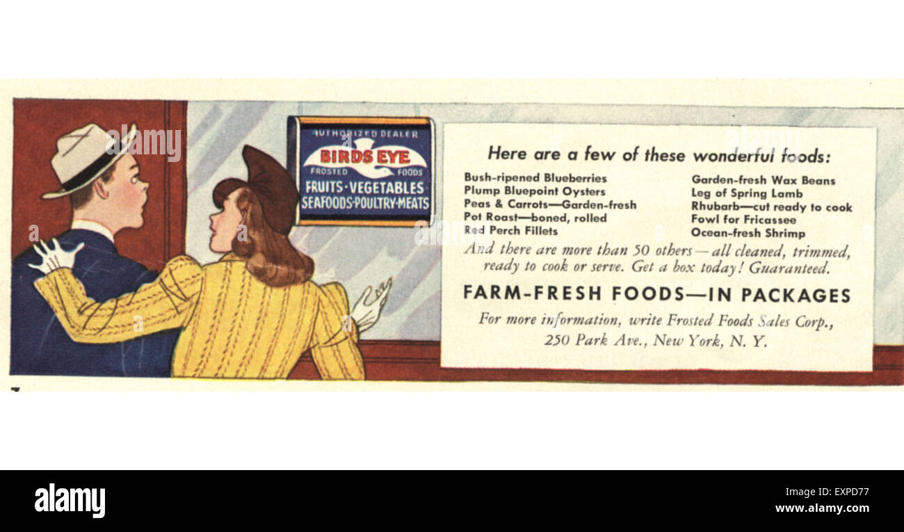 First Frozen Food Ad