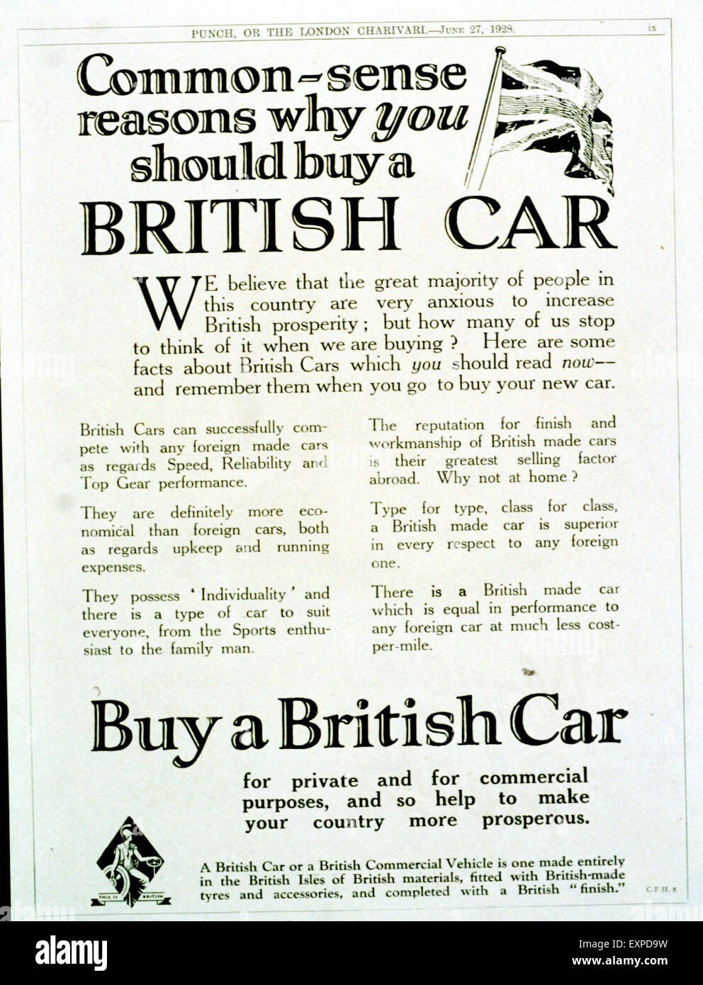 British advert 1920s hi-res stock photography and images - Alamy