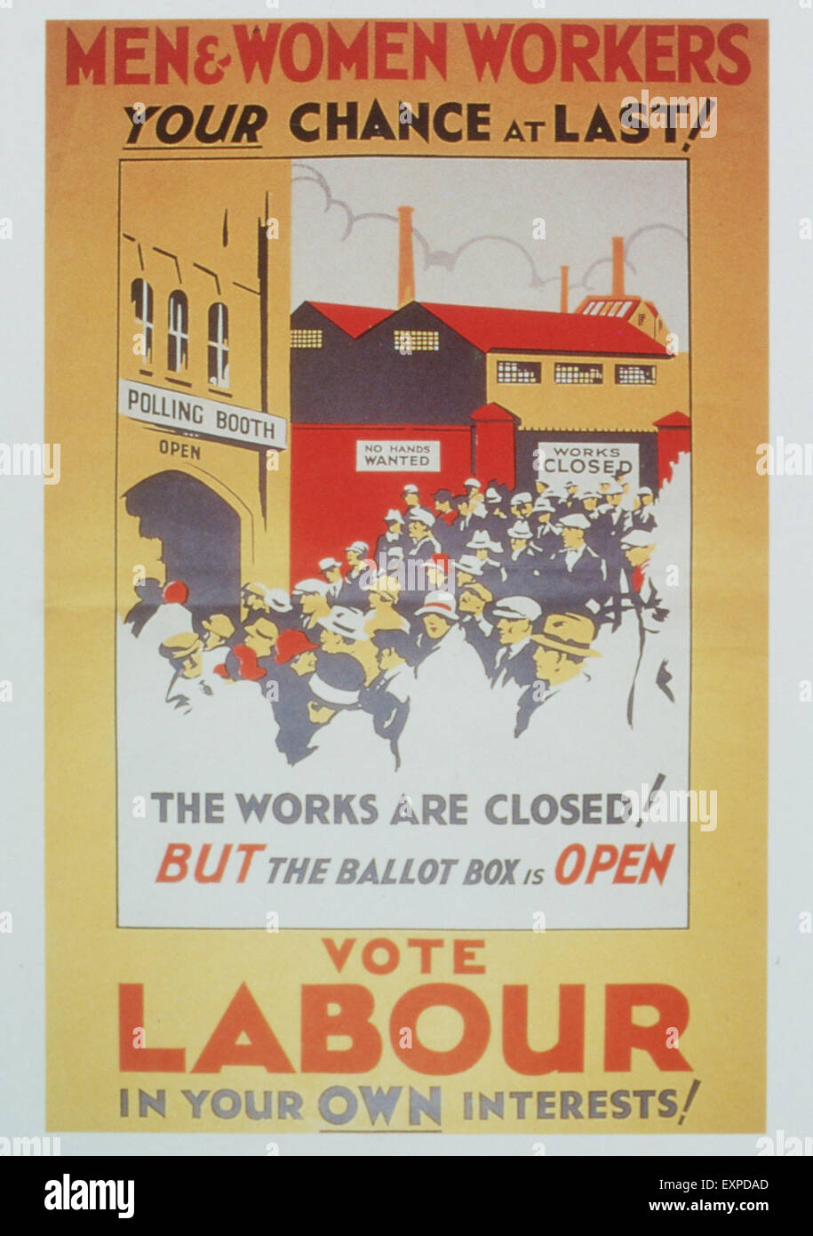 Labour poster 1920s hi-res stock photography and images - Alamy