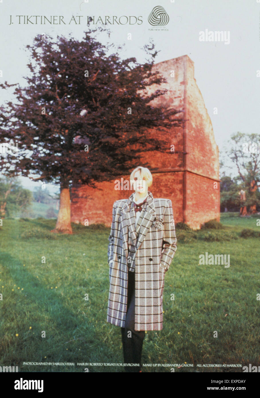 1980s UK Harrods Magazine Advert Stock Photo - Alamy