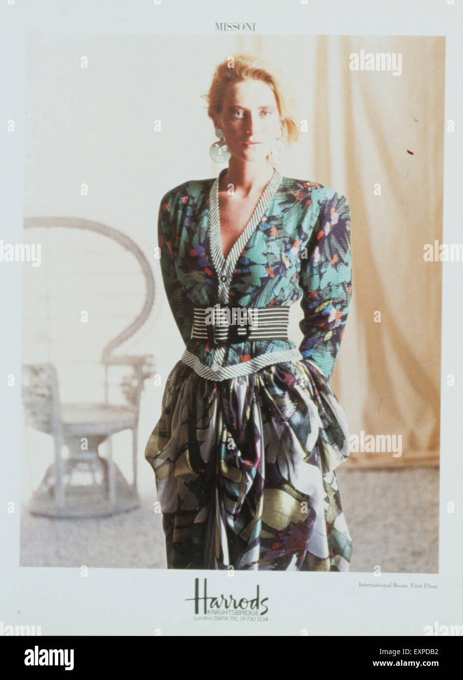 1980s UK Harrods Magazine Advert Stock Photo - Alamy