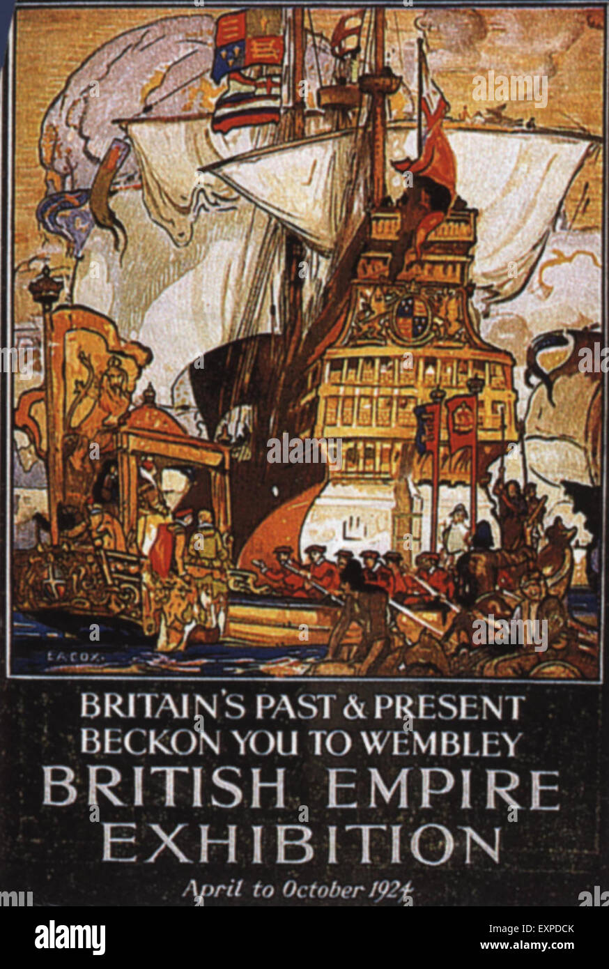 1920s UK British Empire Exhibition Poster Stock Photo - Alamy
