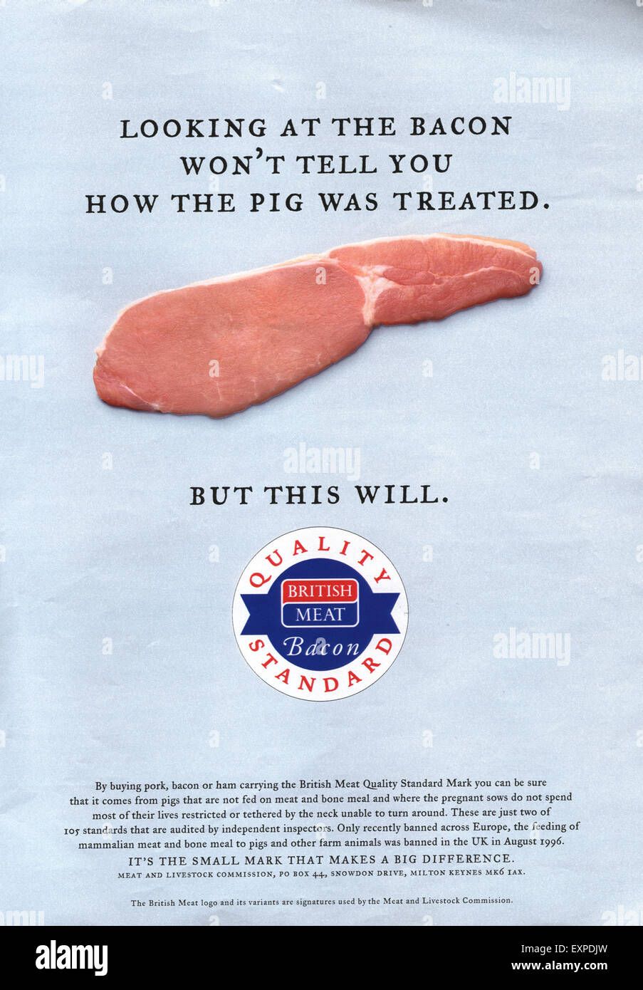 2000s UK British Meat Magazine Advert Stock Photo - Alamy