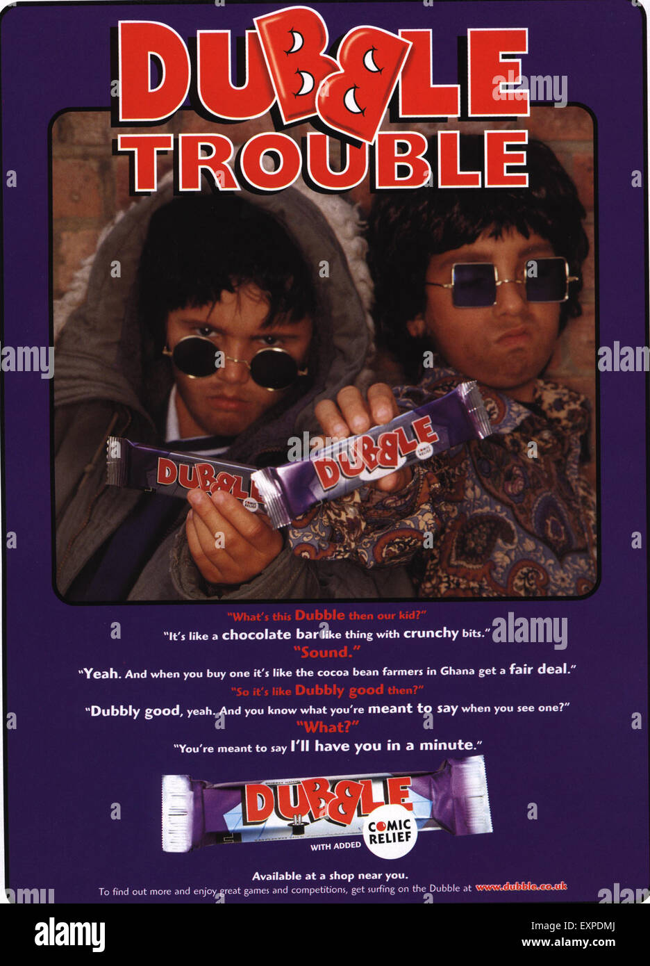 2000s UK Dubble Trouble Magazine Advert Stock Photo - Alamy
