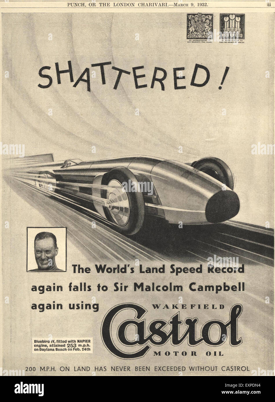 1930s UK Castrol Magazine Advert Stock Photo - Alamy