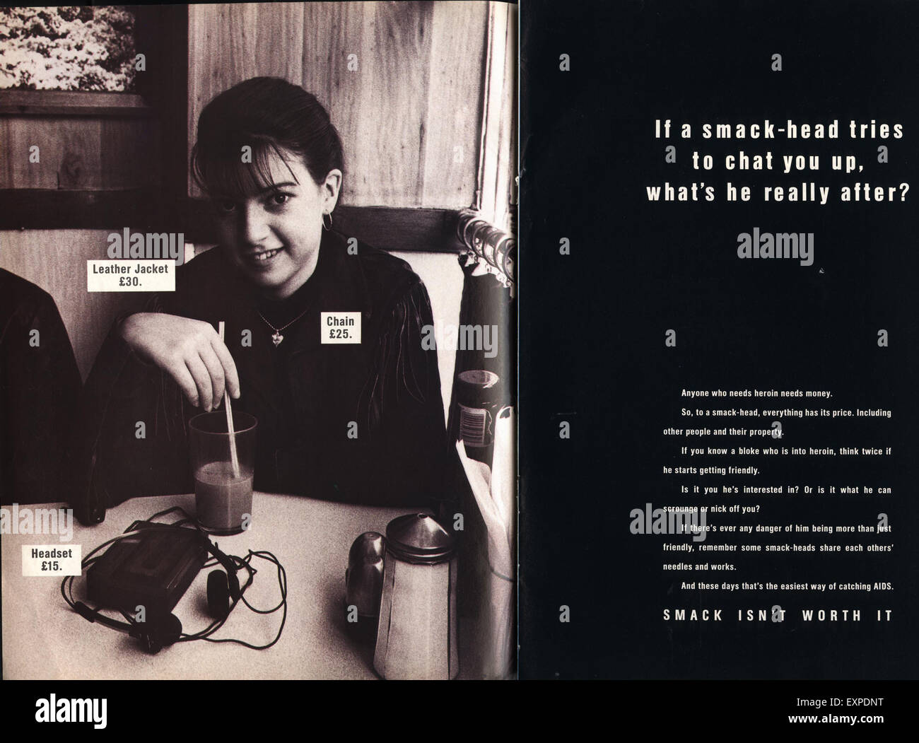 1990s UK Drug Addicts Magazine Advert Stock Photo - Alamy