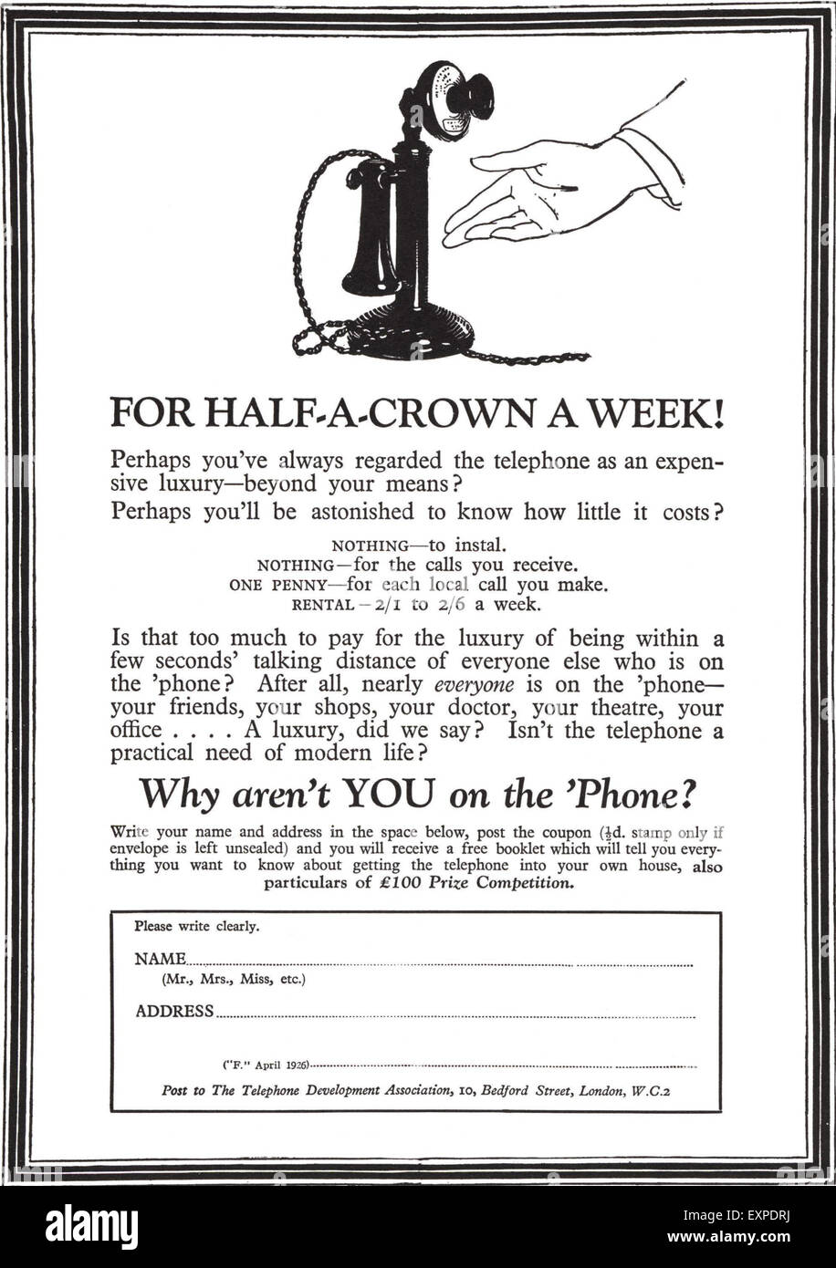 1920s Telephone Ad
