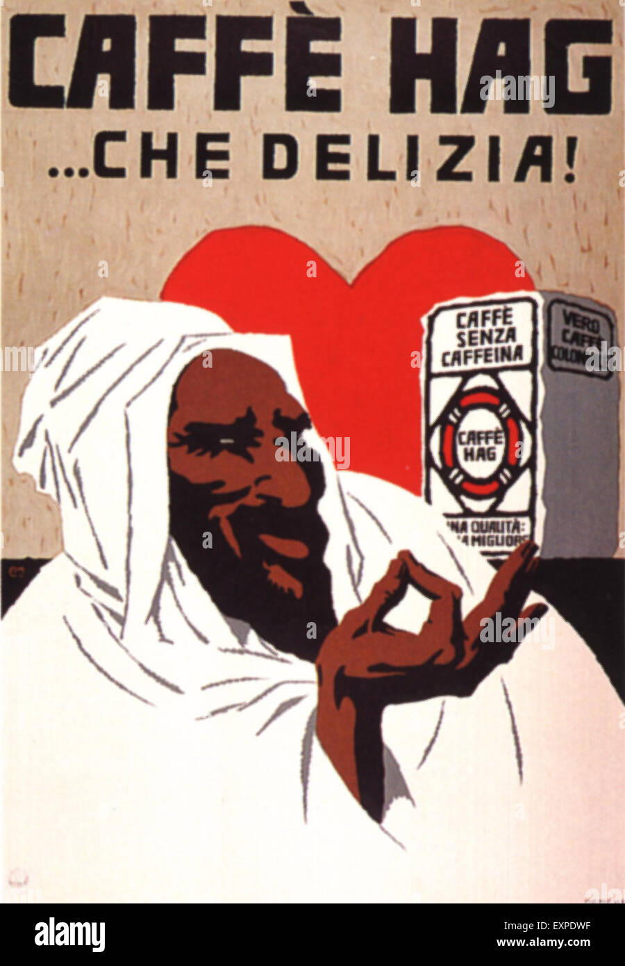 1920s UK Caffe Hag Magazine Advert Stock Photo - Alamy