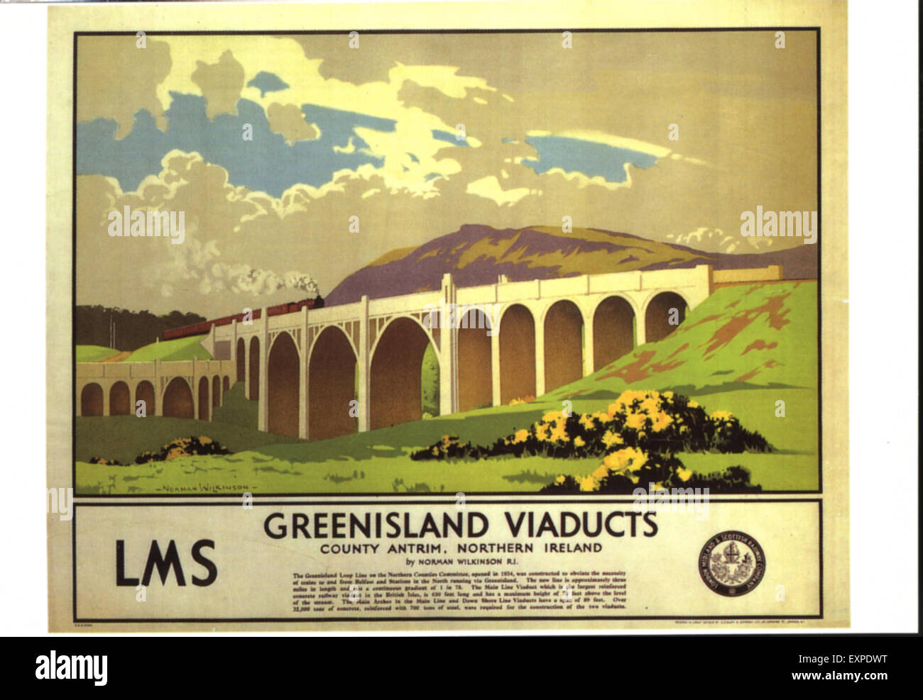 1930s UK London, Midland and Scottish Railways Magazine Advert Stock ...