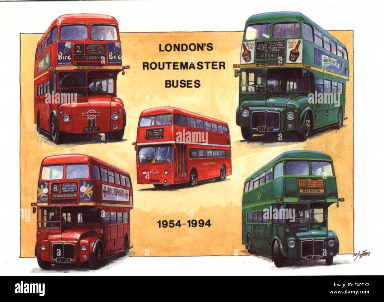 1990s UK London Routemasters Magazine Advert Stock Photo - Alamy
