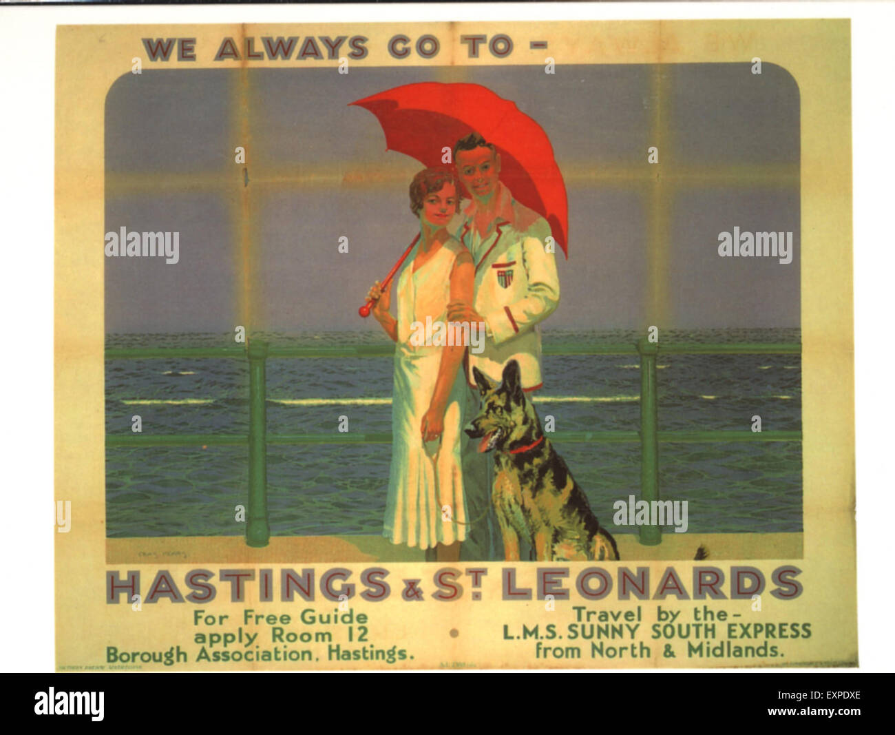 1920s UK London, Midland and Scottish Railways Poster Stock Photo - Alamy