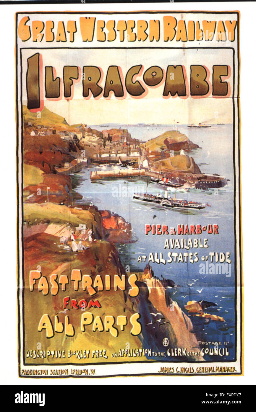 1910s UK Great Western Railways Magazine Advert Stock Photo - Alamy