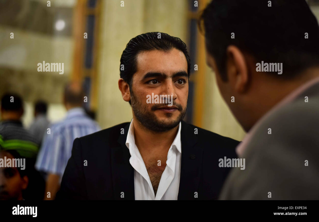 Cairo, Egypt. 15th July, 2014. Egyptian actor Hani Salama, attends a ...
