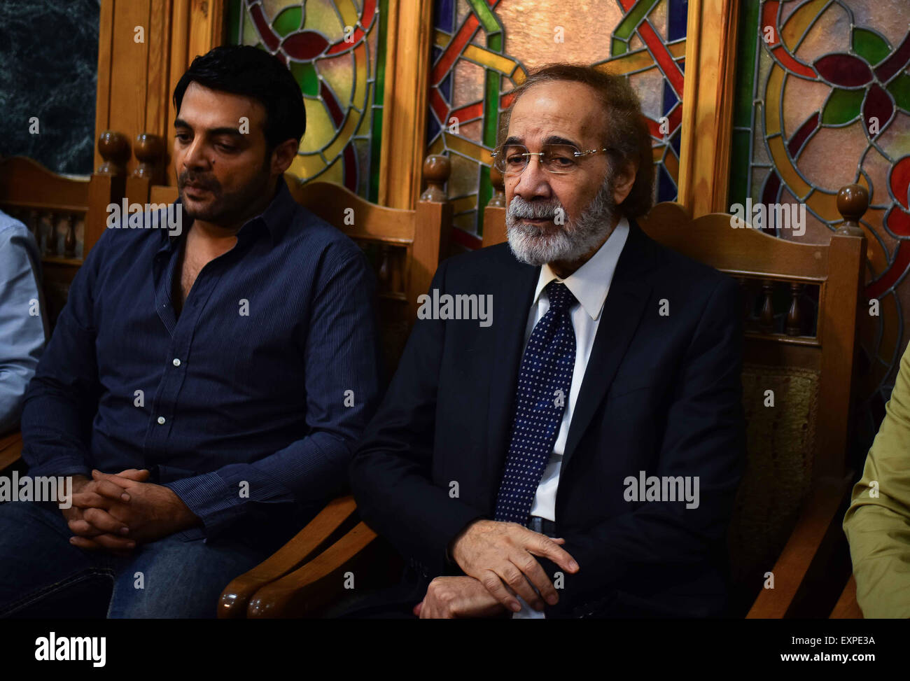 Cairo, Egypt. 15th July, 2014. Egyptian actor Mahmoud Yassin, attends a ...