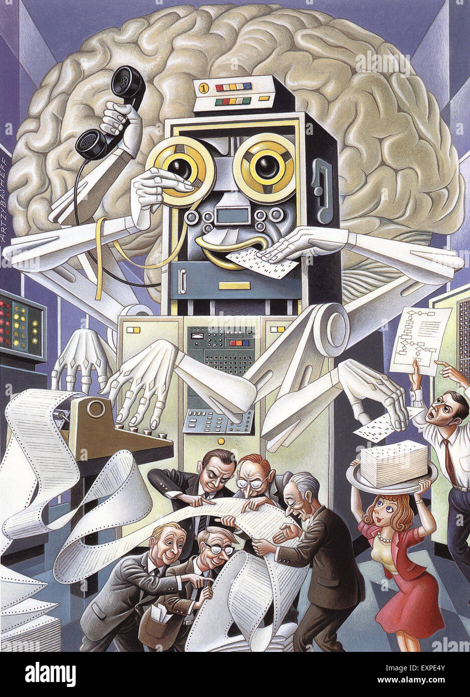 1950s USA Robots Magazine Plate Stock Photo - Alamy