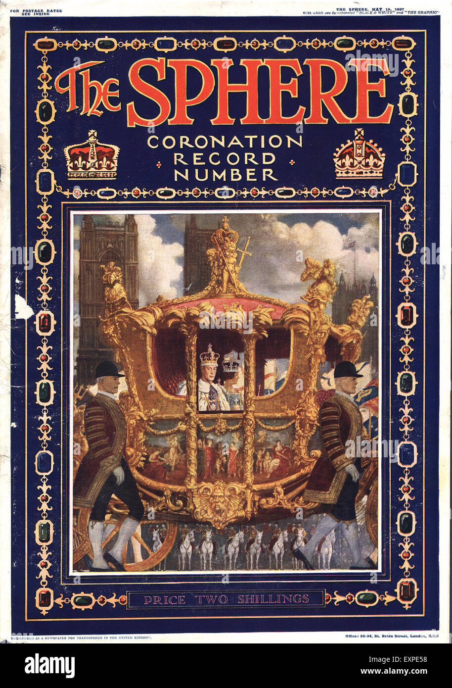 1930s UK The Sphere Magazine Cover Stock Photo - Alamy