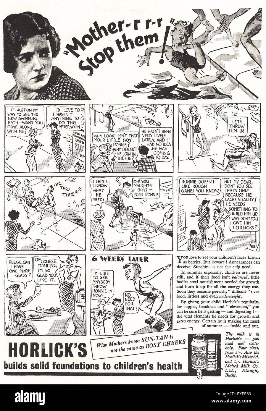 1920s UK Horlicks Magazine Advert Stock Photo - Alamy